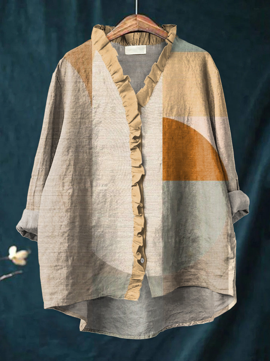 Galilea - Ruffle Collar Boho Blouse – Morgan & Madison