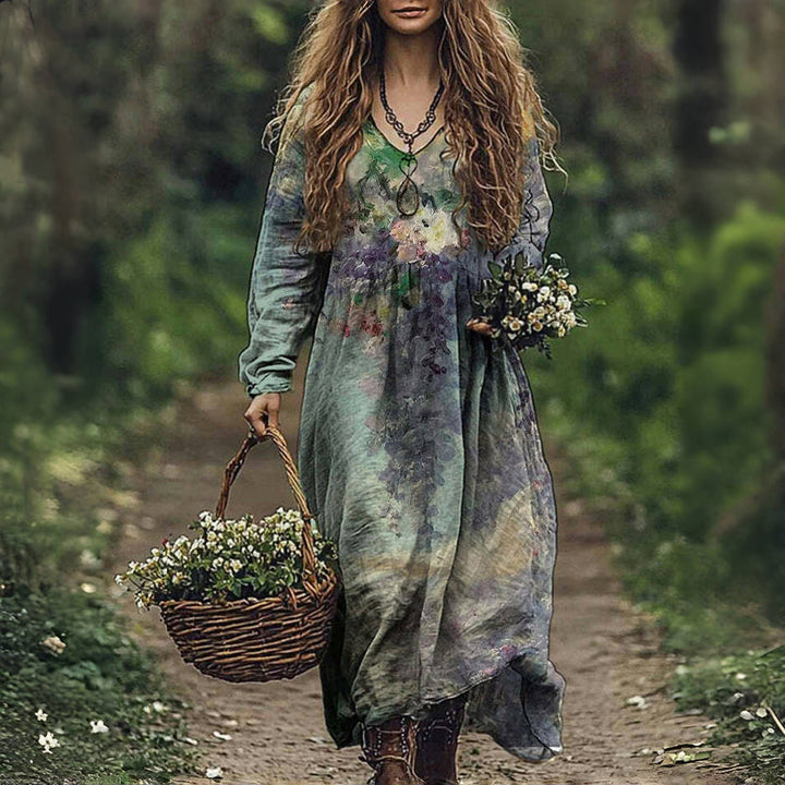 Yoani - Vintage Dress with Floral Pattern – Morgan & Madison